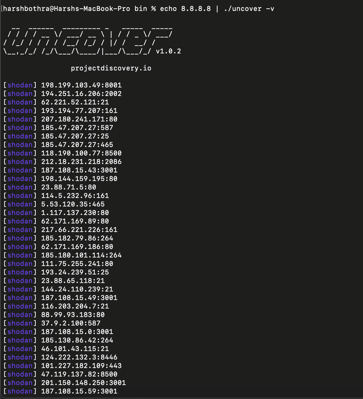 How to use Uncover: Quickly discover exposed hosts using multiple search engines ...
