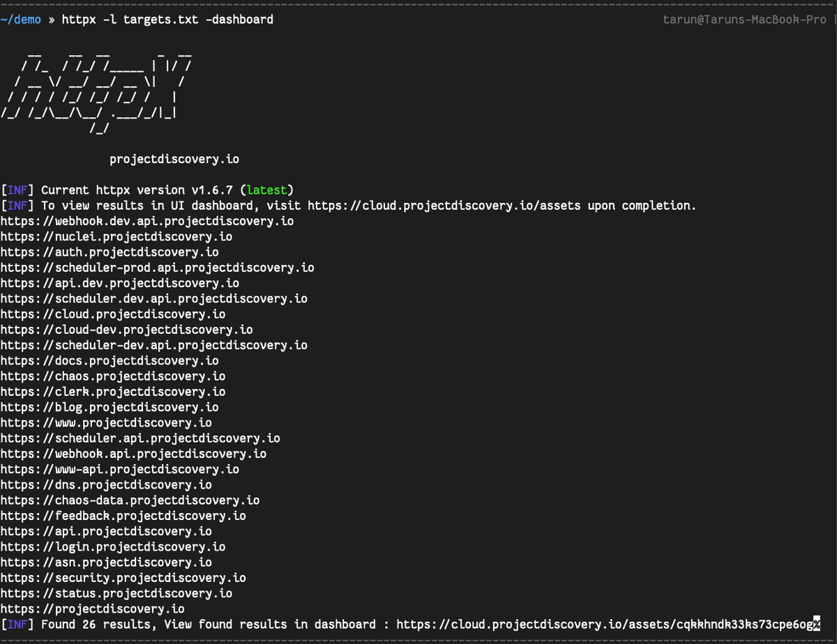 Introducing the httpx dashboard — ProjectDiscovery Blog