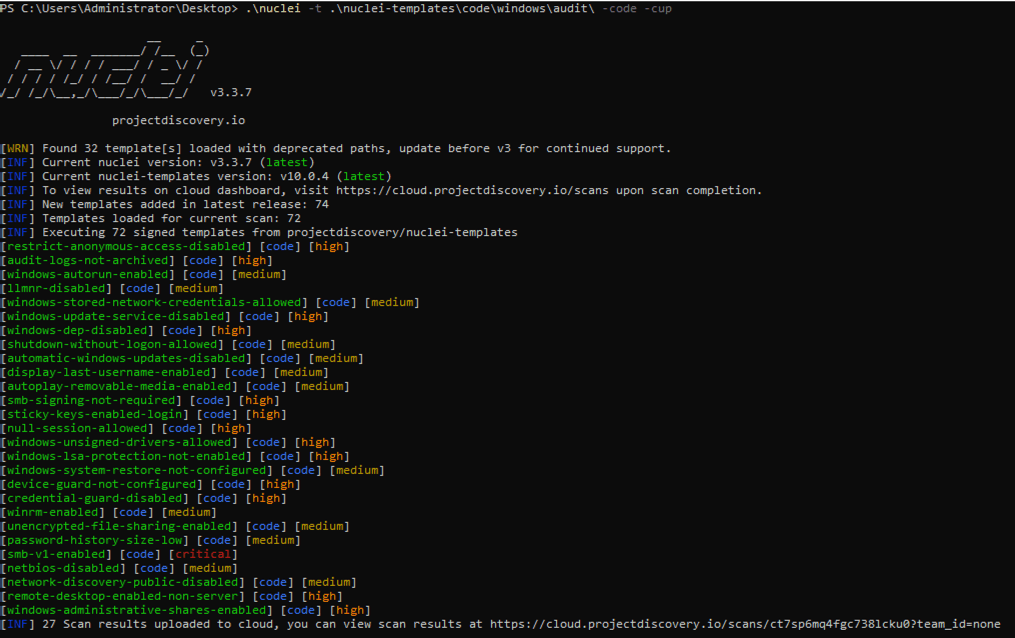 Windows Security Hardening And Auditing Nuclei Templates V10 1 0 🎉 — Projectdiscovery Blog